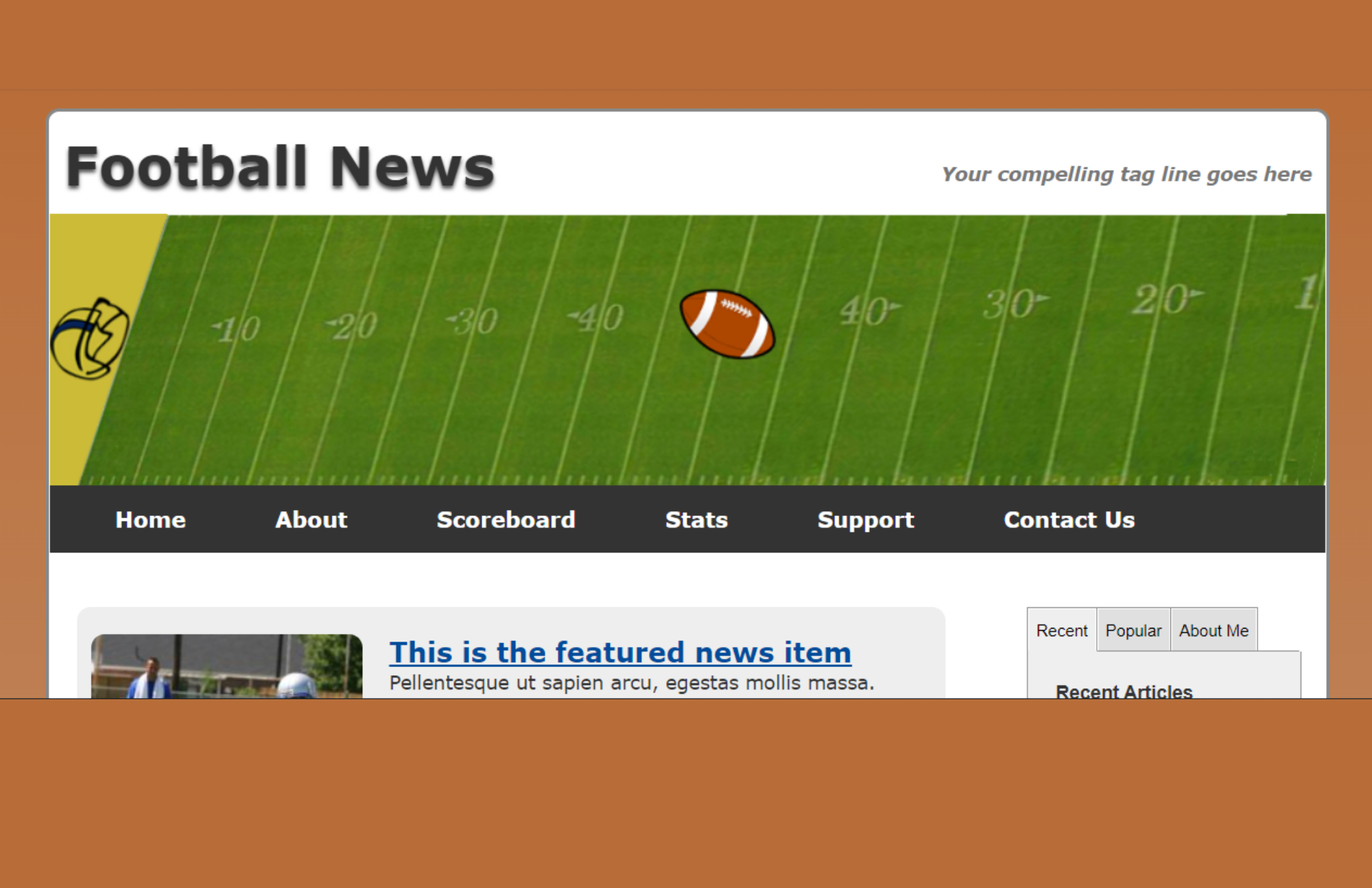 Football News HTML5 And CSS3 Template More Media Partnerships And